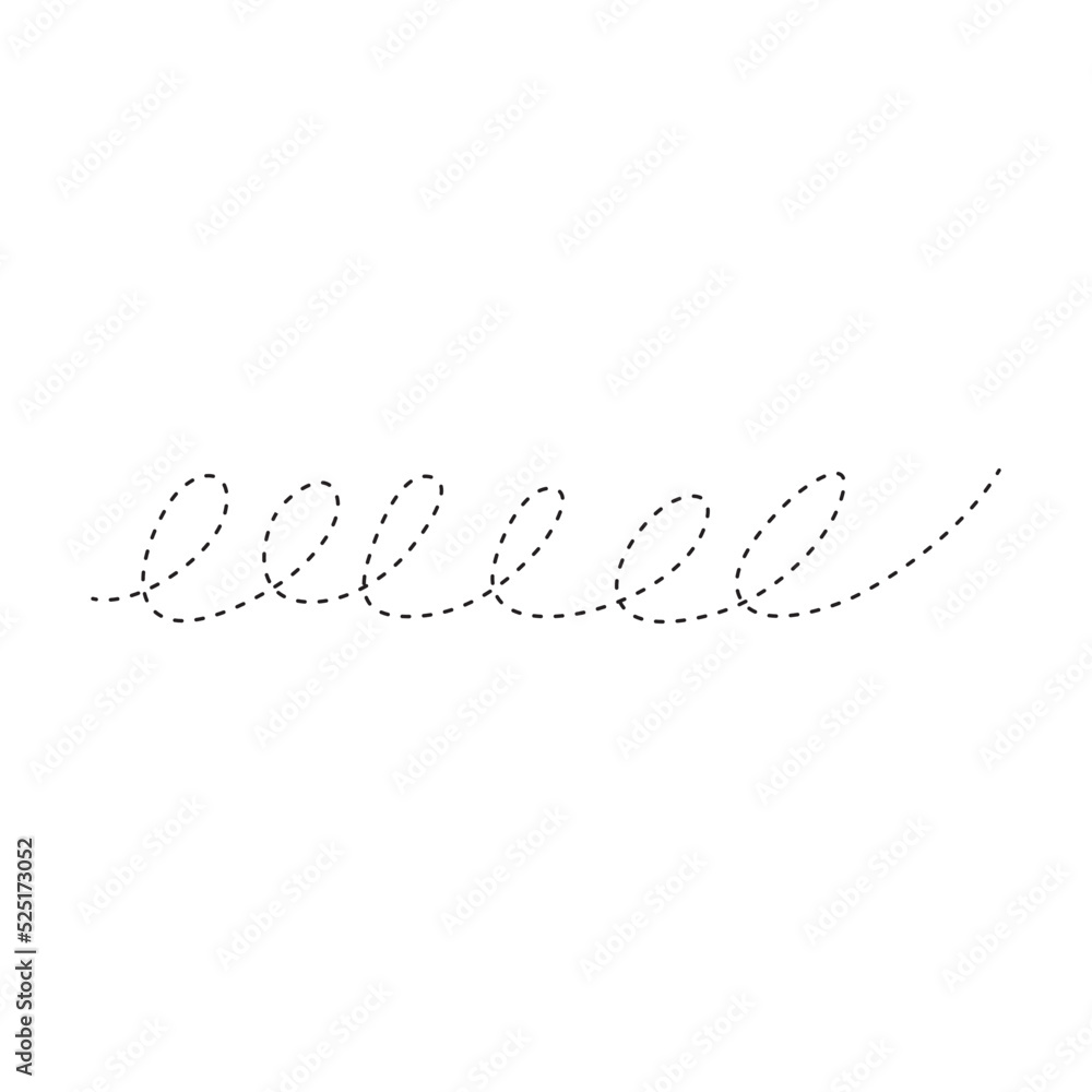 Prewriting tracing lines and curve shapes element for preschool ...