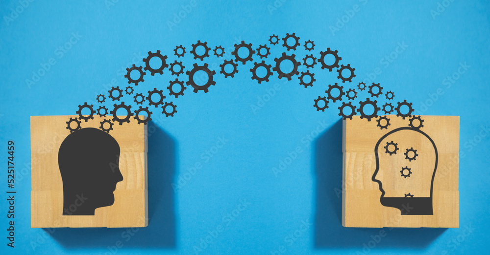 Knowledge sharing. Transferring. Brainstorming concept Stock Photo ...