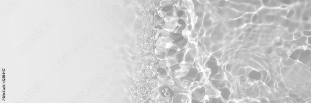 Transparent clear calm water surface texture with waves, splashes and ...