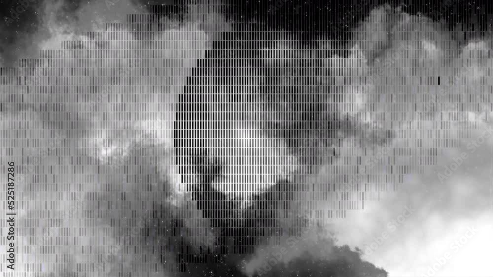 Gray-white background. Motion.Pixel blurry animation with gray colors ...