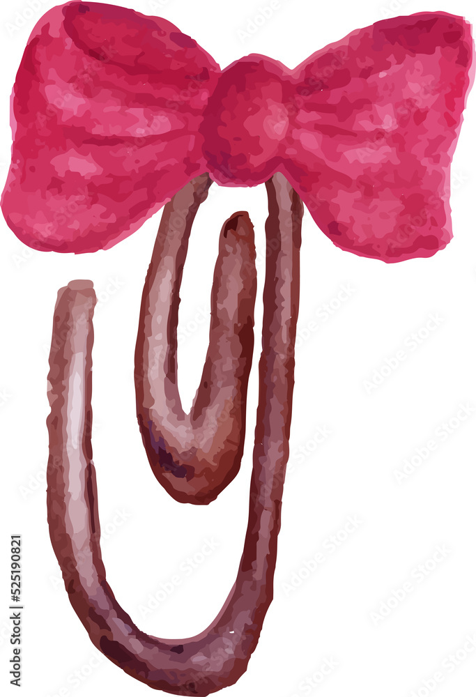 paperclip with ribbon isolated Stock-Illustration | Adobe Stock