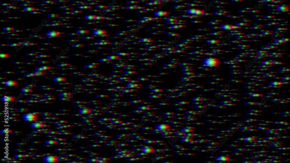 RGB snowfall animation with VHS static. Retro glitch video Stock Video ...