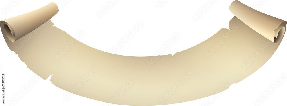 Old scroll paper banner.Blank sheet. Stock Illustration | Adobe Stock