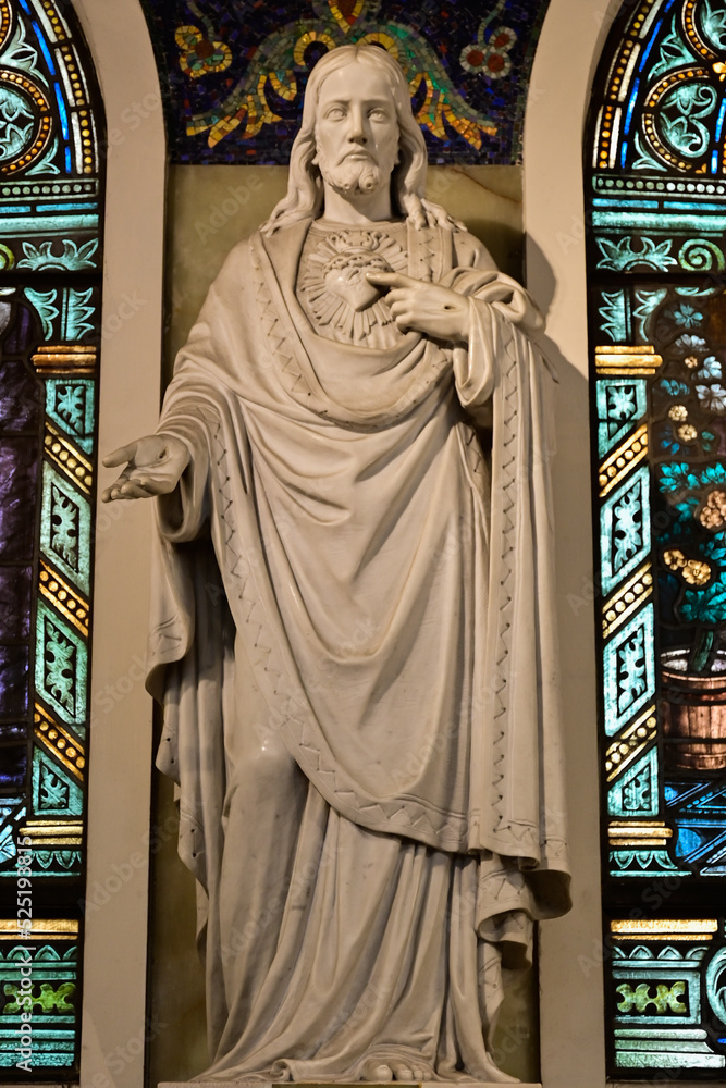 Sacred Heart of Jesus statue Stock Photo | Adobe Stock