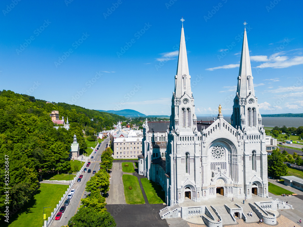Basilica of Sainte-Anne-de-Beaupré in Quebec, Canada aerial view Photos ...