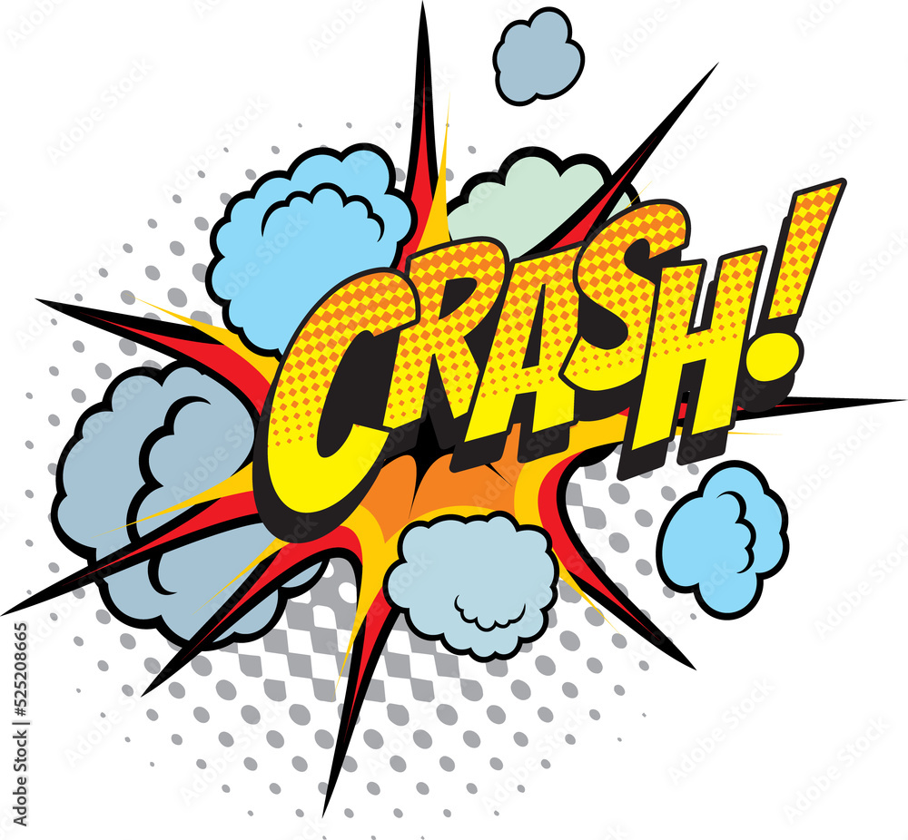 Cartoon comic book sound, Crash bubble blast Stock Illustration | Adobe ...