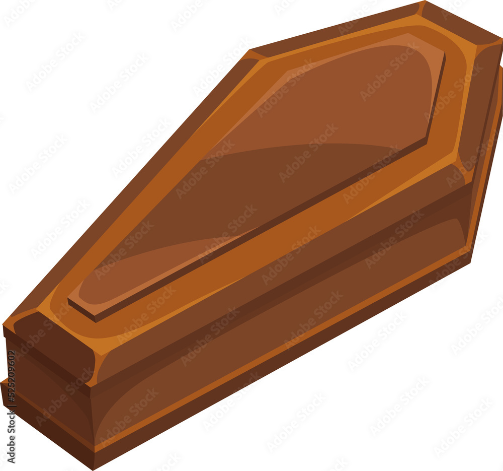 Poster Oak burial casket, wooden coffin to bury corpse – Wall Art ...