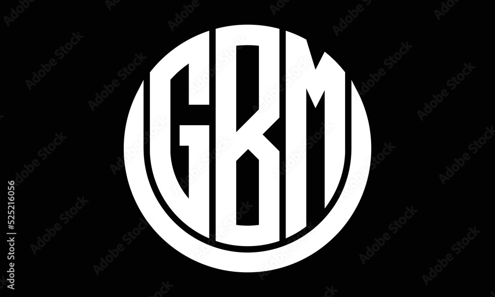 GBM shield in circle logo design vector template. letter mark, wordmark ...