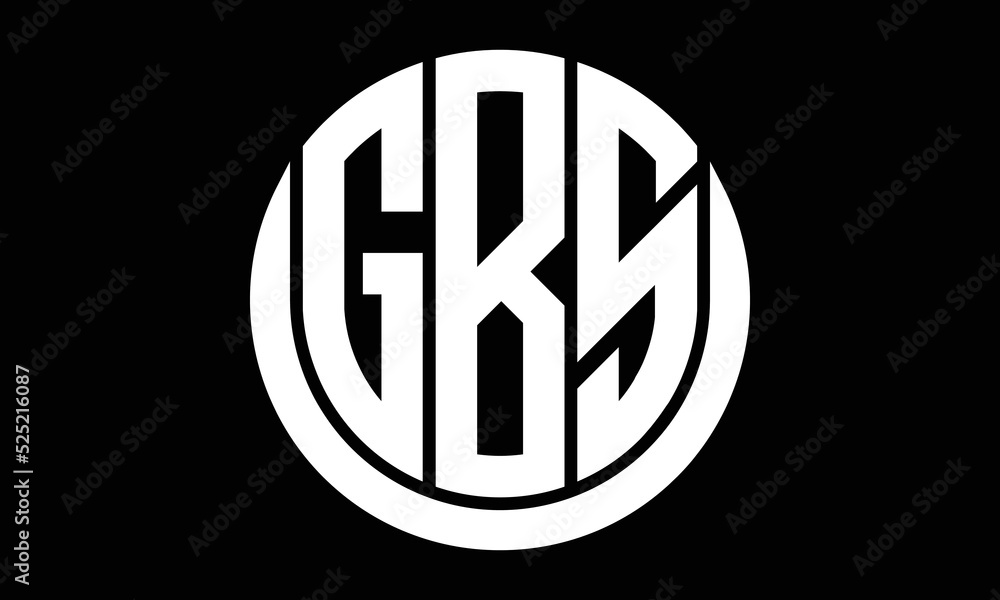 Vecteur Stock GBS shield in circle logo design vector template. letter ...