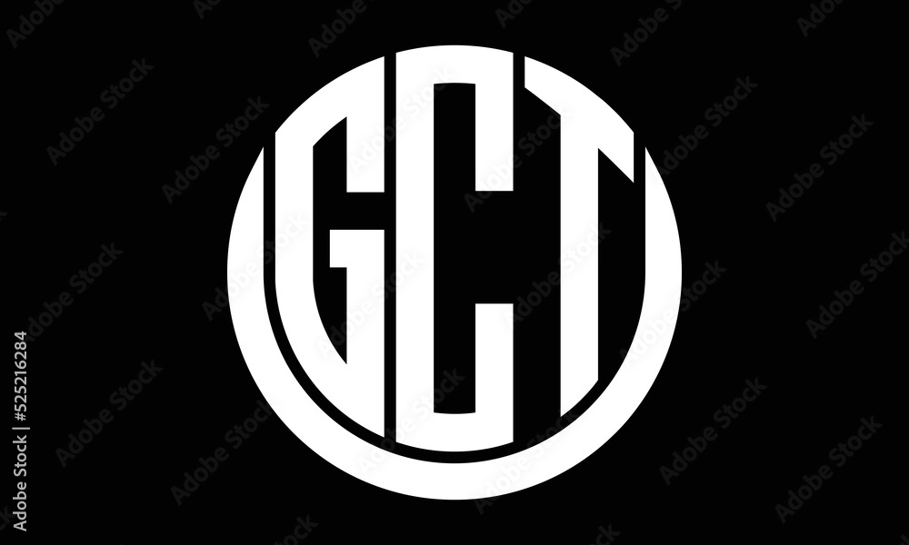 GCT shield in circle logo design vector template. letter mark, wordmark ...