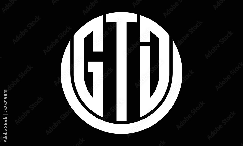 GTD shield in circle logo design vector template. letter mark, wordmark ...