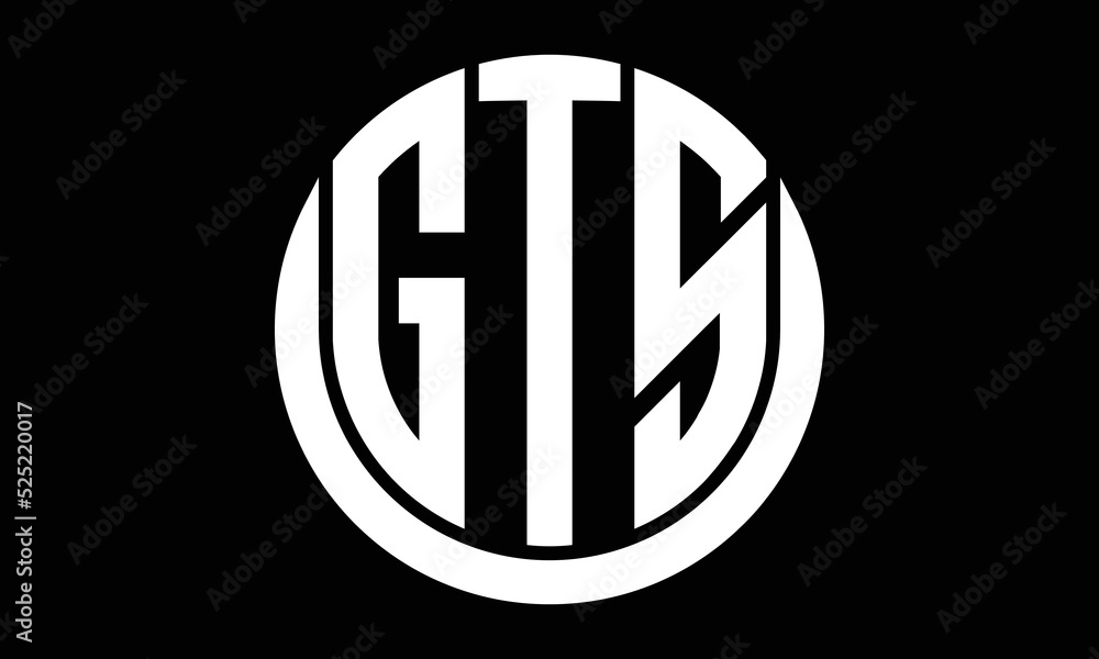 GTS shield in circle logo design vector template. letter mark, wordmark ...