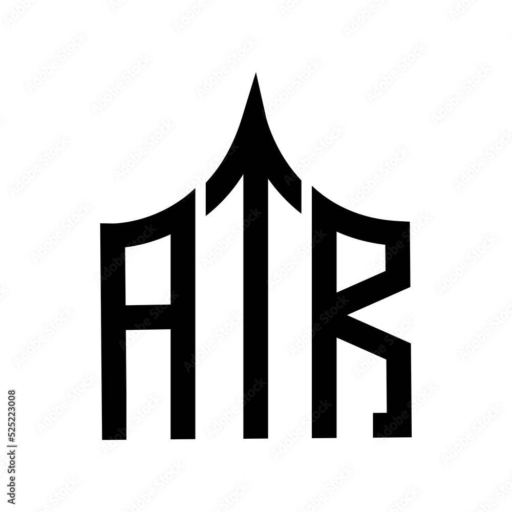 ATR letter logo design on black background.ATR creative initials ...