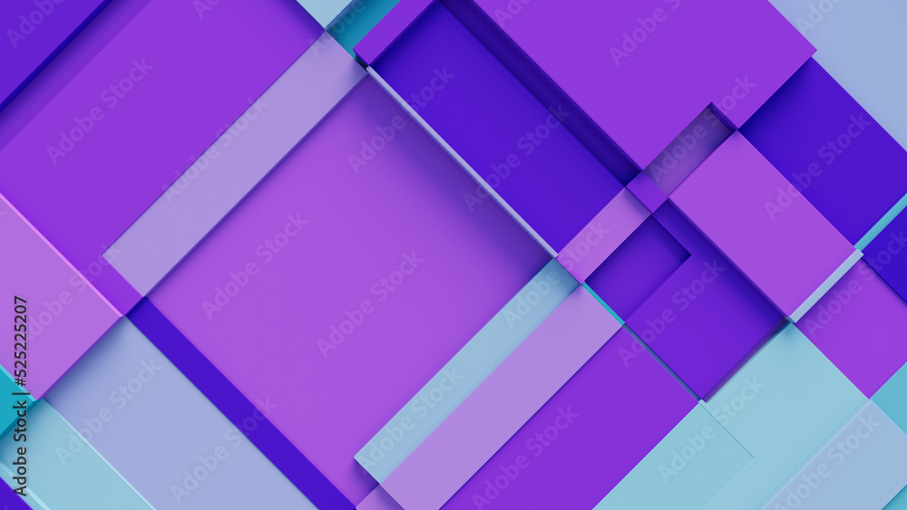 Purple and Turquoise Tech Background with a Geometric 3D Structure ...
