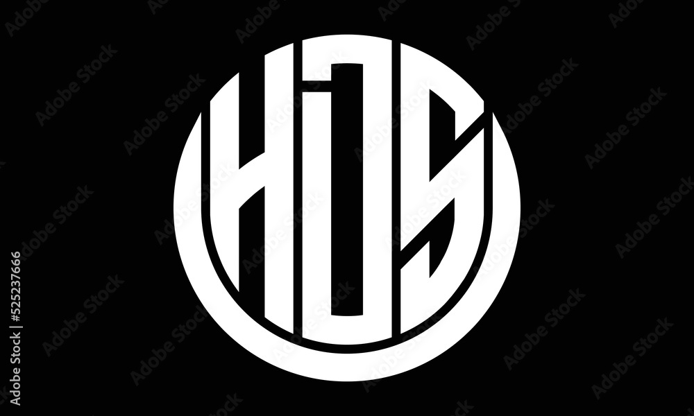 HDS shield in circle logo design vector template. letter mark, wordmark ...