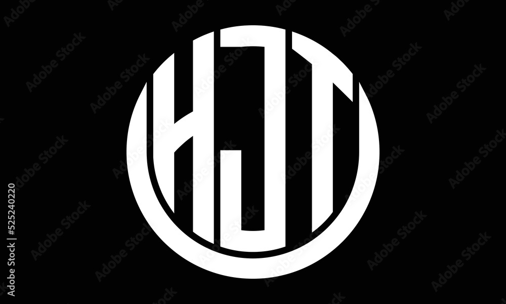 HJT shield in circle logo design vector template. letter mark, wordmark ...
