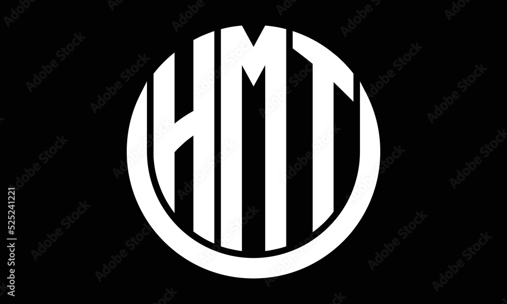 HMT shield in circle logo design vector template. letter mark, wordmark ...