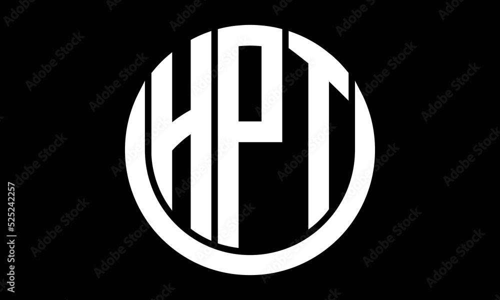 HPT shield in circle logo design vector template. letter mark, wordmark ...