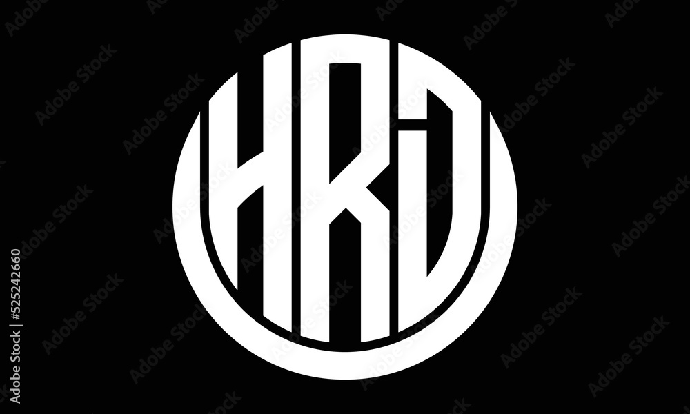 HRD shield in circle logo design vector template. letter mark, wordmark ...