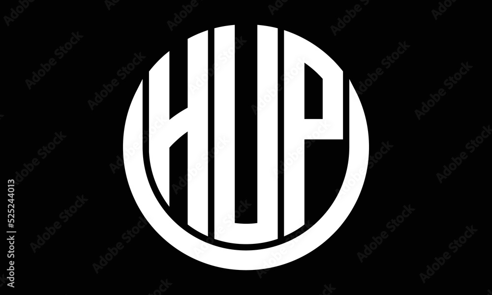 HVP shield in circle logo design vector template. letter mark, wordmark, monogram symbol on ...