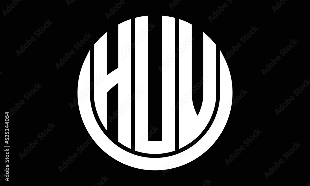 HVV shield in circle logo design vector template. letter mark, wordmark ...