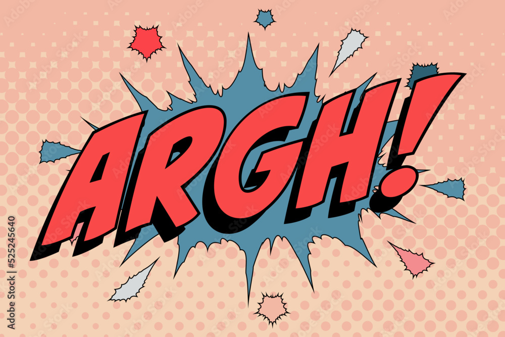 Argh Abstract cartoon frame vector background. fashion symbol Stock ...