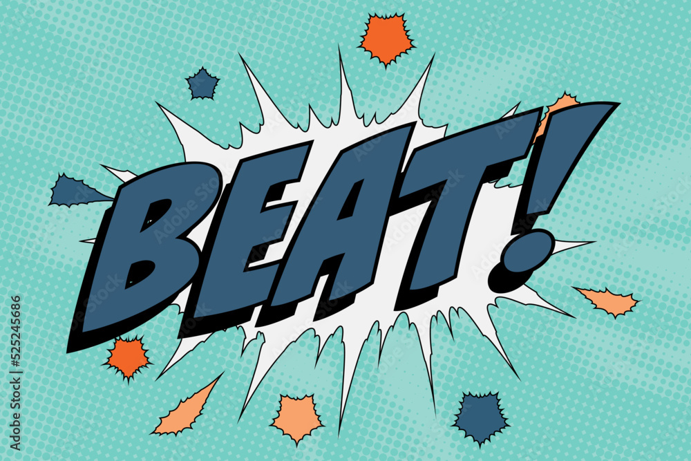 Beat Abstract cartoon frame vector background. illustration boom Stock ...