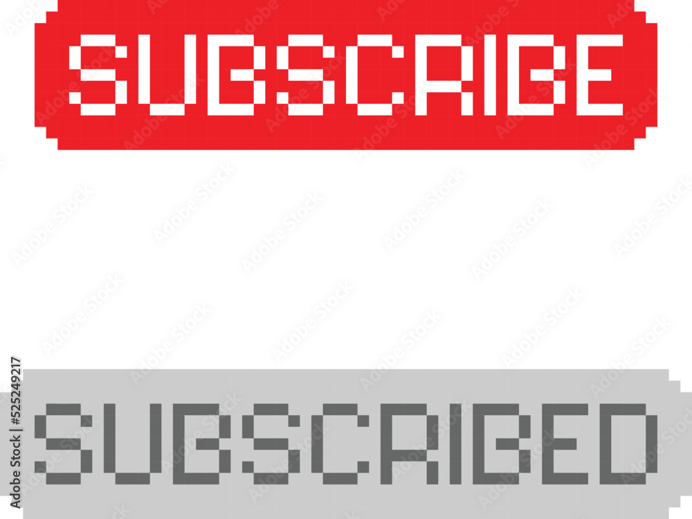 Subscribe pixel Vector illustration. Subscribe image or clip art. Stock ...