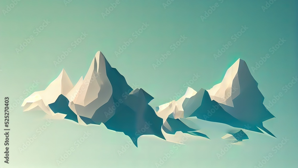 Low poly mountains. Minimal polygonal background with pastel colors ...