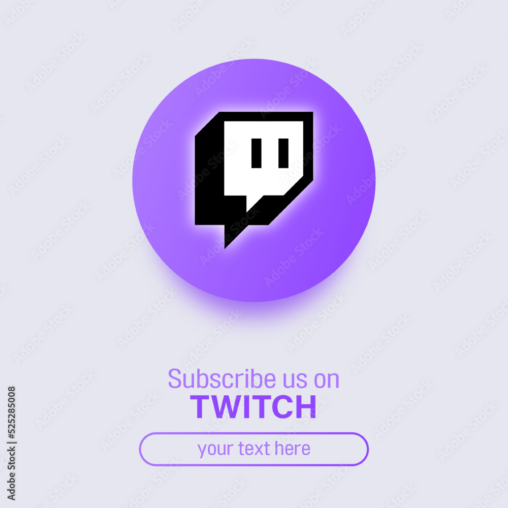Lombok, Indonesia - August 23, 2022: Follow us on twitch social media ...