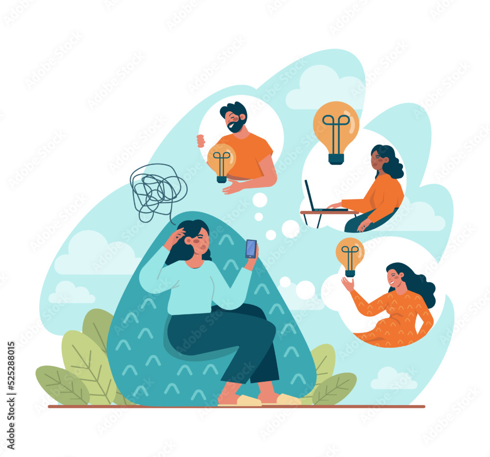 Advice concept. Character or employee giving or taking a piece of ...