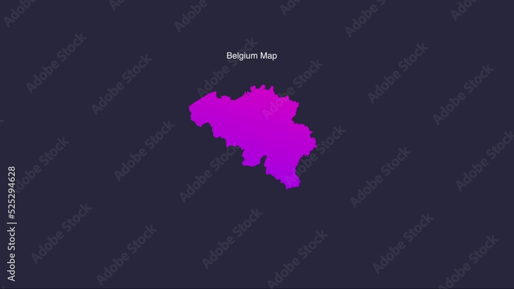 Simple Belgium Animated Map Motion Graphic Stock Video | Adobe Stock