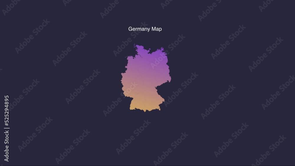 Simple Germany Map Animated Motion Graphic Stock Video | Adobe Stock