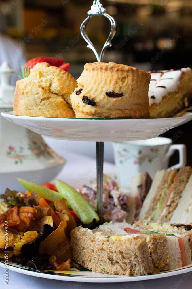 Fotka „Delicious Afternoon Tea, Great British High Tea Lunch, Cream Tea ...