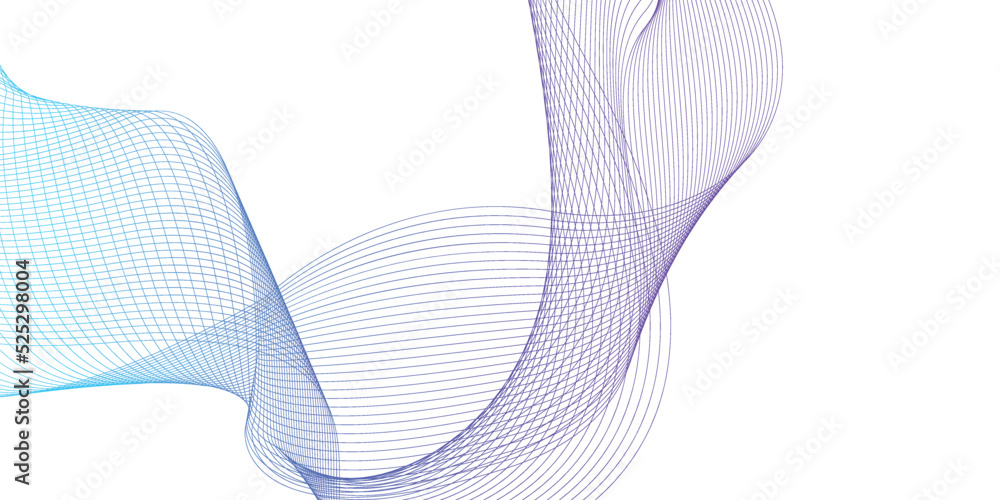 Vector wave lines flowing dynamic isolated on white background ...