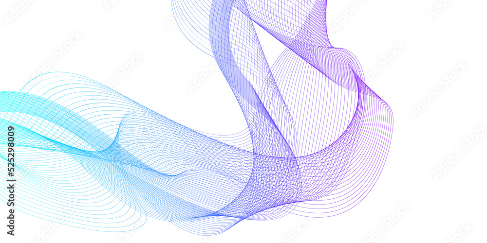 Vector wave lines flowing dynamic isolated on white background ...