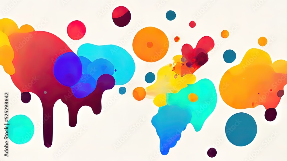 Colorful graffiti paint splatter. Happy, fun children background with ...