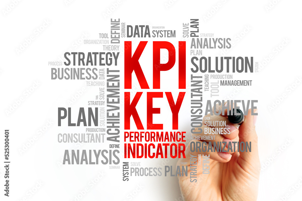 KPI - Key Performance Indicator word cloud, business concept background ...