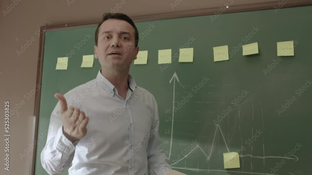 Stockvideon Angry teacher screaming and gesturing violently, unhappy ...