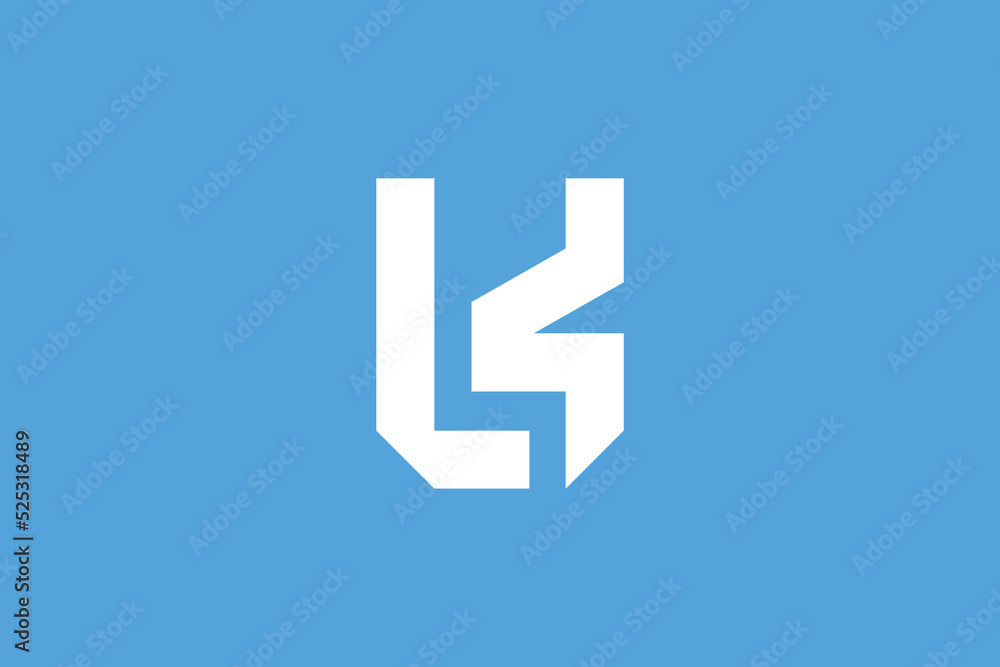 LK logo with a minimal design. An icon of a KL letter on a luxury ...