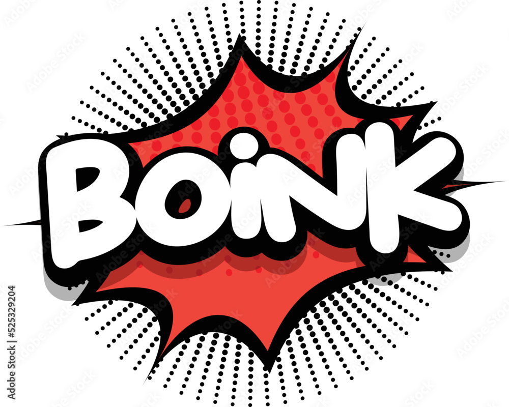 boink Comic book explosion bubble vector illustration Stock Vector ...