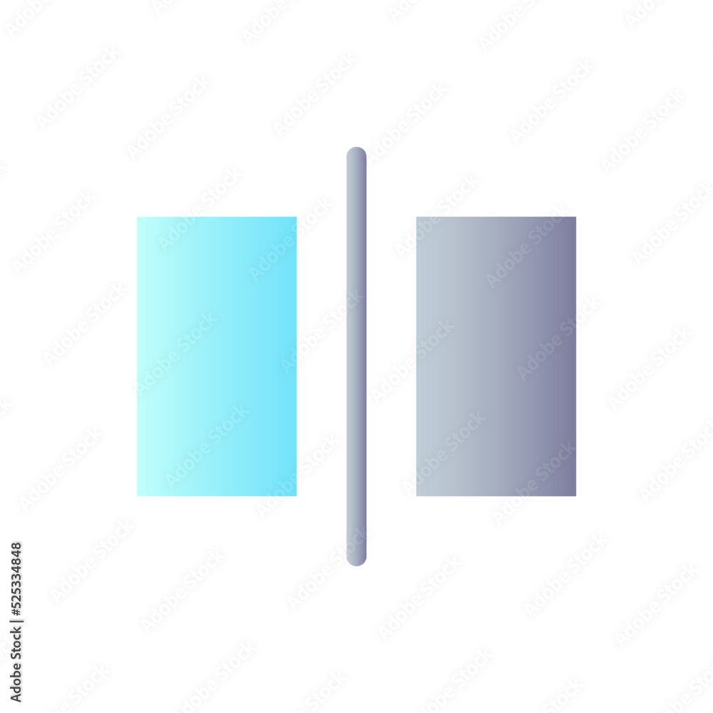 Transition flat gradient color ui icon. Video editor instrument ...
