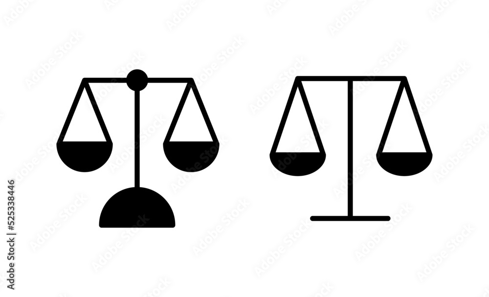 Scales icon vector. Law scale icon. Justice sign and symbol Stock ...