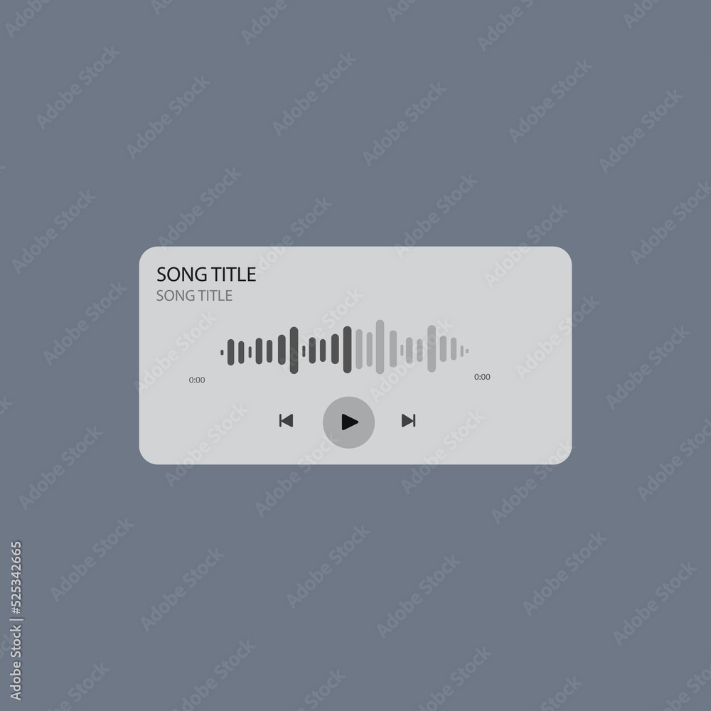 Vector Illustration recording audio interface template. Spotify ...