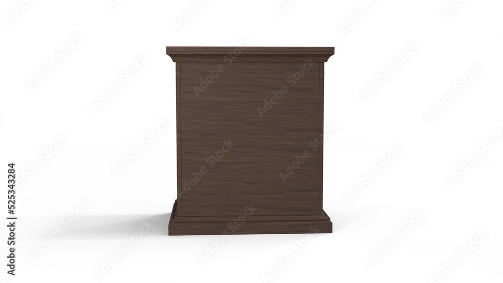Side Table side view with shadow 3d render Stock Illustration | Adobe Stock