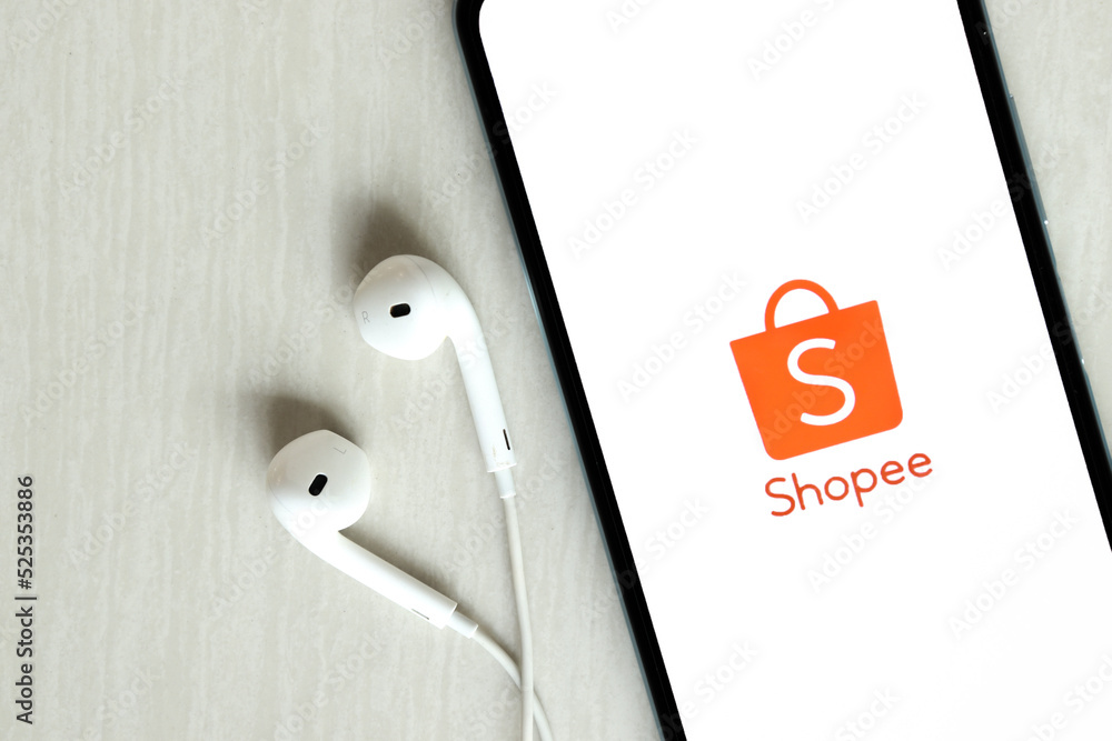 Chiang Mai, Thailand, February 6, 2022, Shopee application on the ...