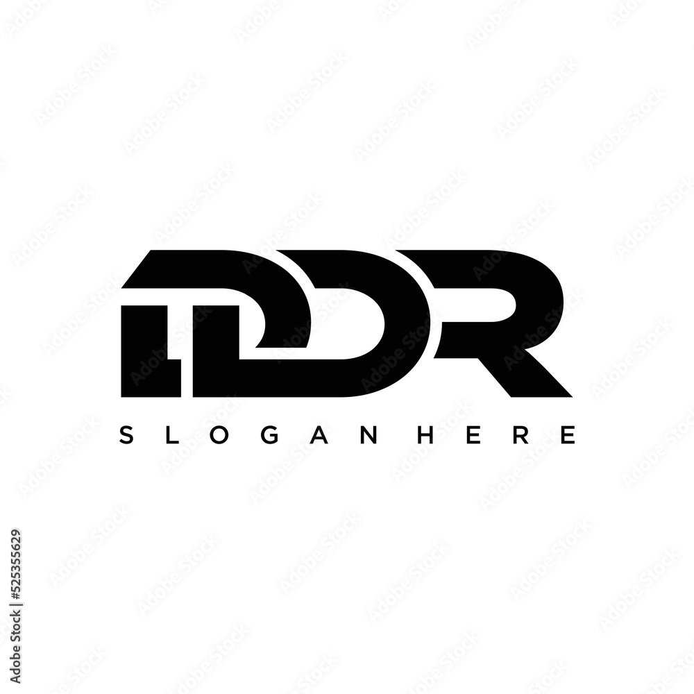 Letter DDR Logo Design Stock Vector | Adobe Stock
