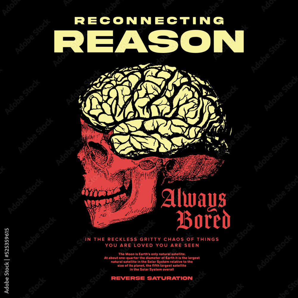 skull slogan Vector design for t-shirt graphics, banner, fashion prints ...