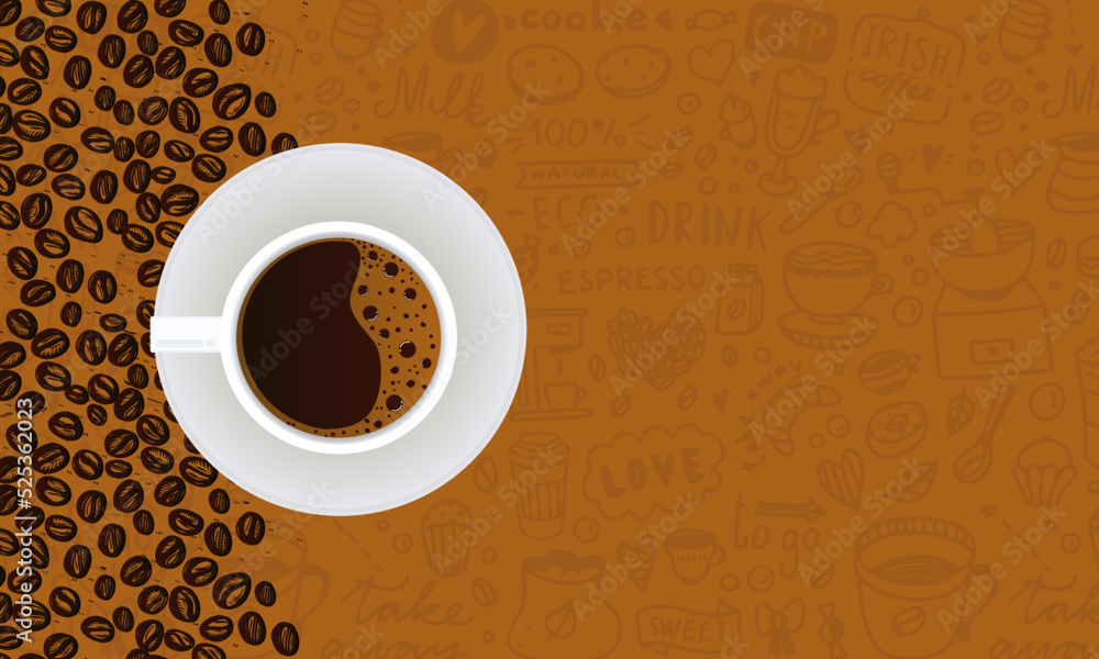 international day of coffee Background with illustration Kopi Diatas ...