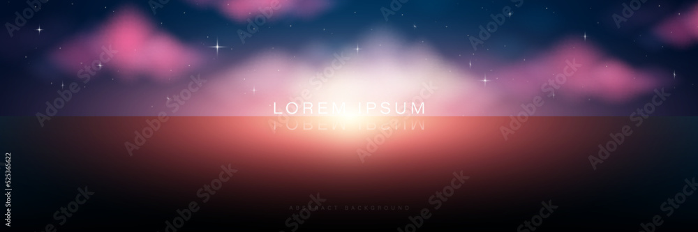 Night sky abstract background with clouds and stars. Nature landscape ...